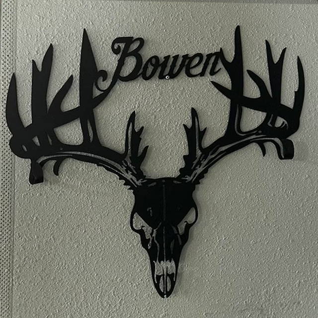 Personalized Metal Deer Skull Rack-The best gift for outdoor lovers